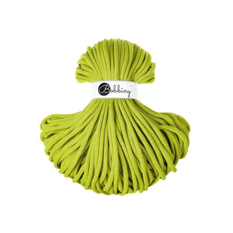Bobbiny JUMBO Flechtkordel 9mm geflochten Dopamine Lime 100m von mahina