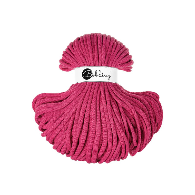 Bobbiny JUMBO Flechtkordel 9mm geflochten Dopamine Pink 100m von mahina