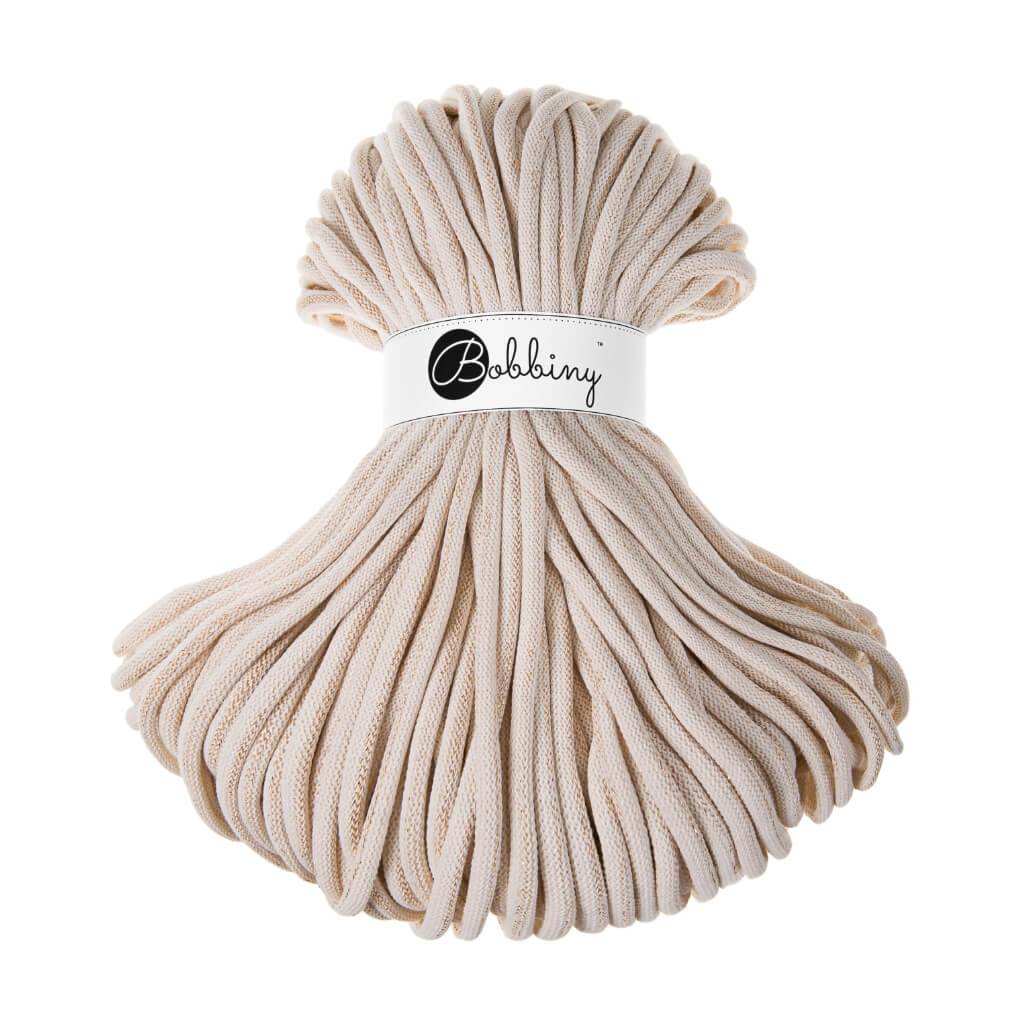 mahina - Bobbiny JUMBO Flechtkordel 9mm geflochten Golden Natural 100m