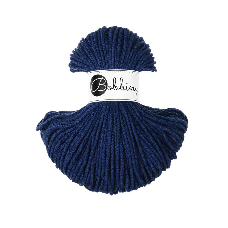 Bobbiny JUNIOR Flechtkordel 3mm geflochten Ink Blue 100m von mahina