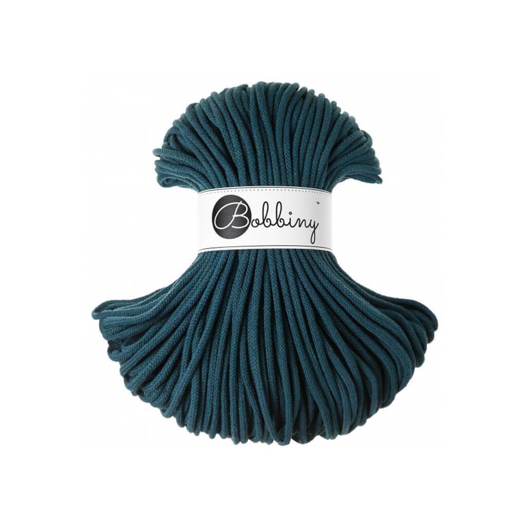 mahina - Bobbiny PREMIUM Flechtkordel 5mm geflochten Peacock Blue 100m