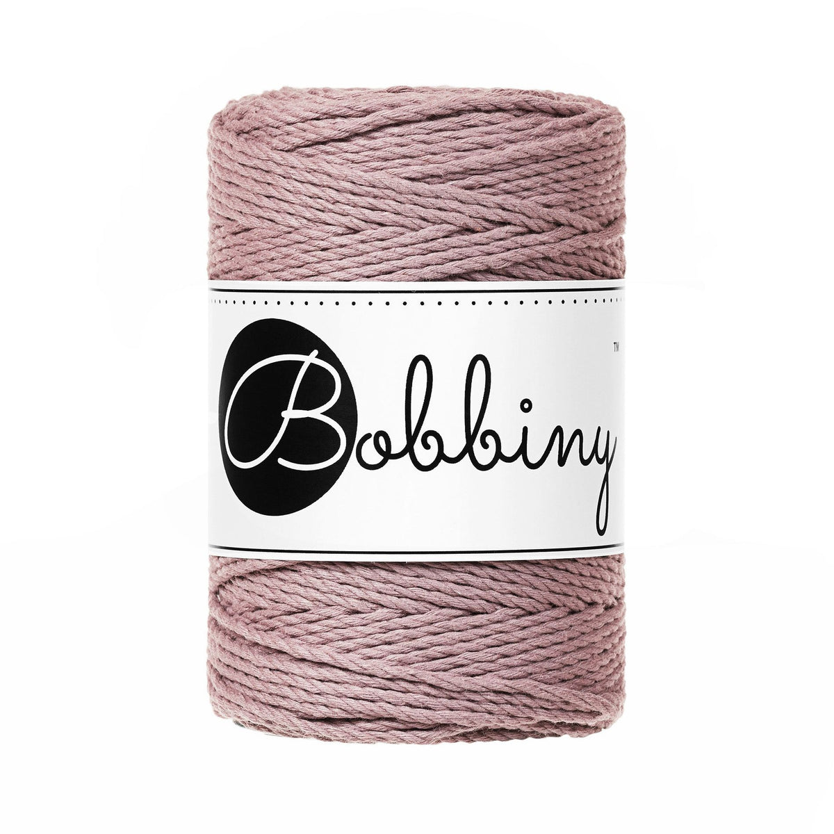 MAHINA - Bobbiny Macrame Yarn 1.5mm 3ply Mauve 100m