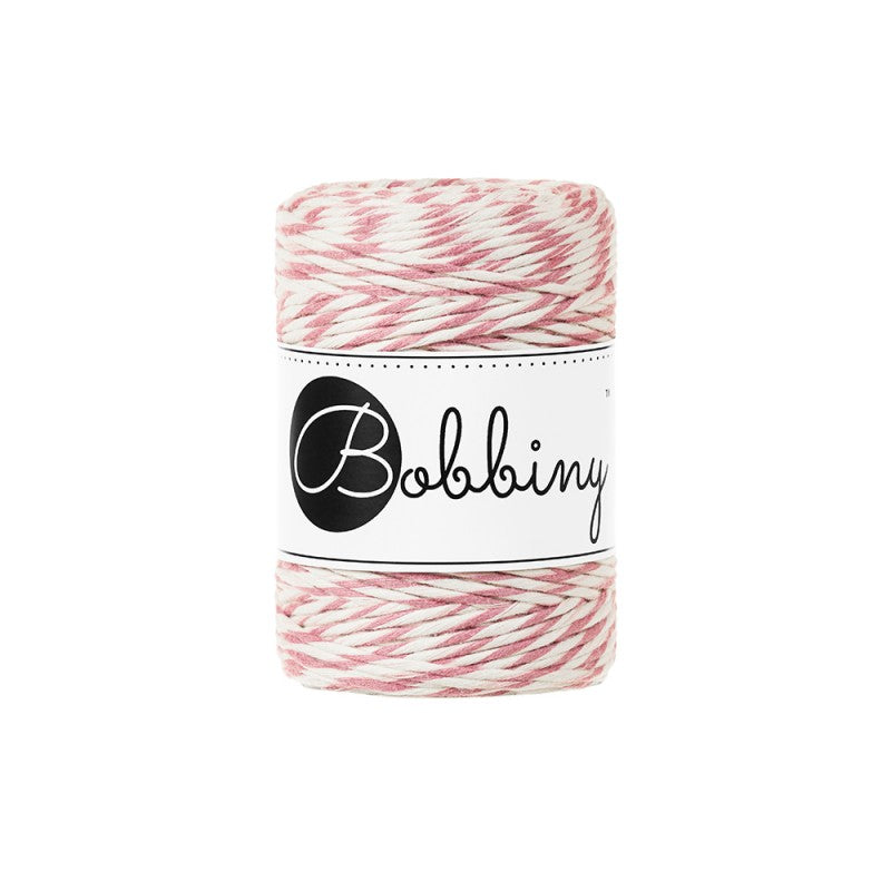 mahina - Bobbiny macrame yarn 1.5mm twisted Magic Pink 100m
